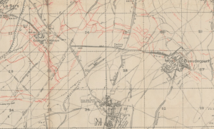 Flers trench map – Following the Twenty-Second