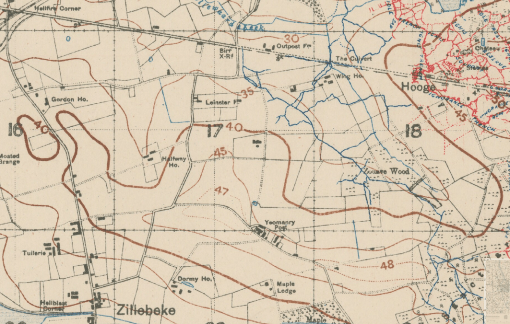 Menin Road map – Following the Twenty-Second